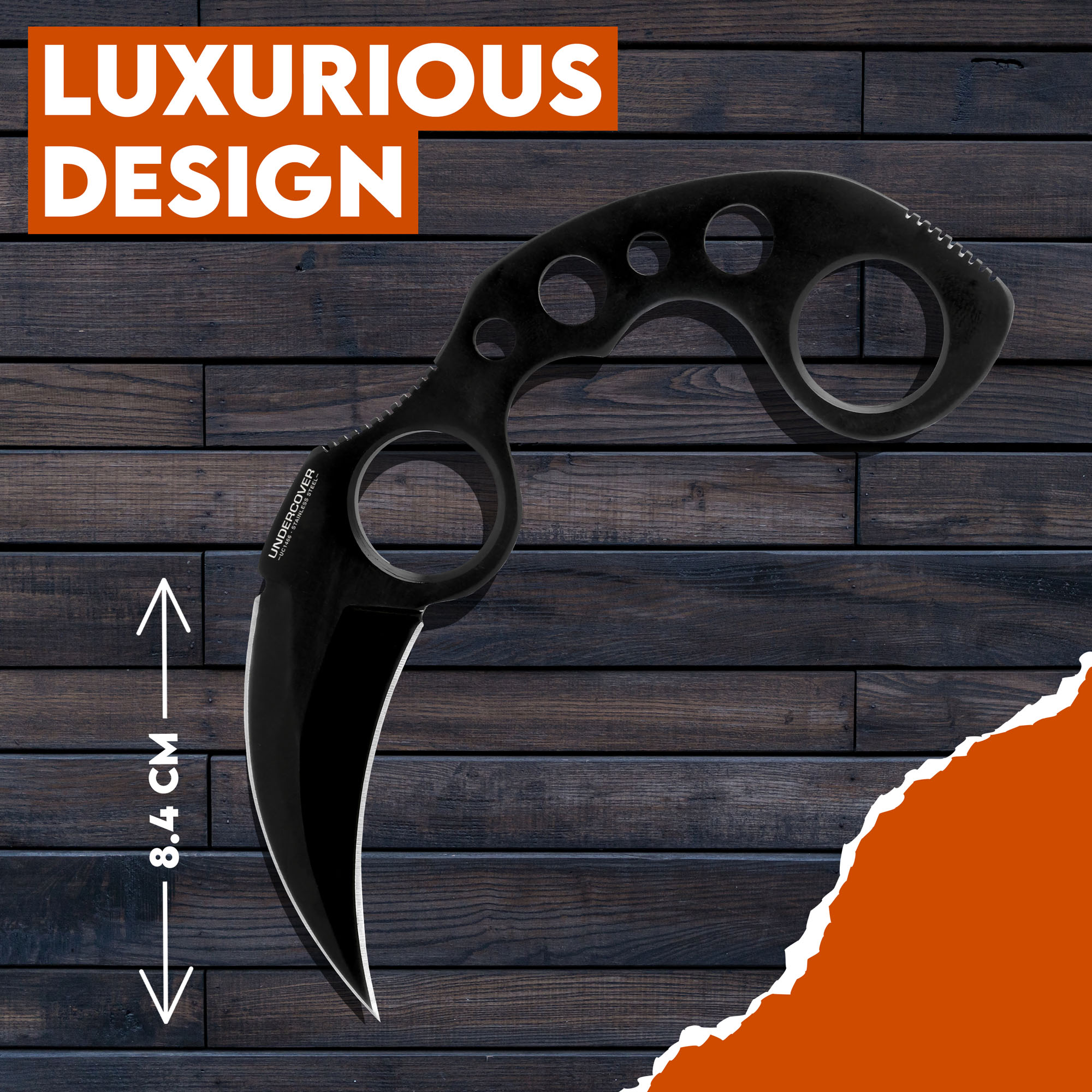 Undercover Karambit, black with sheath | 90952