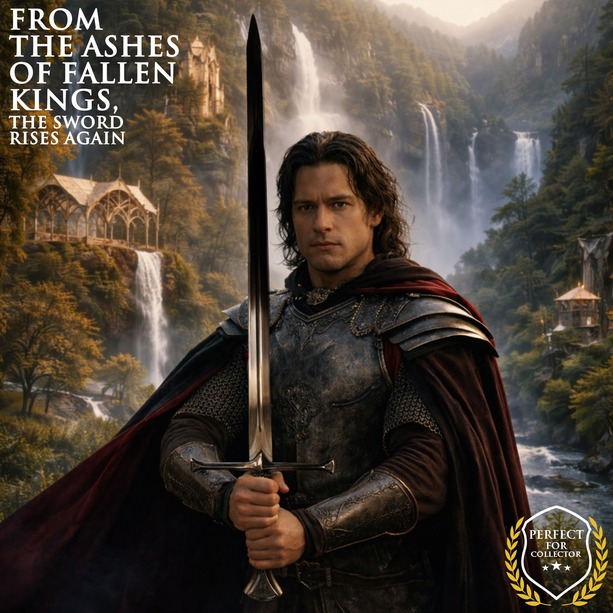 The Lord of the Rings: Isildur's Sword – 47" Steel Replica with Wall ...